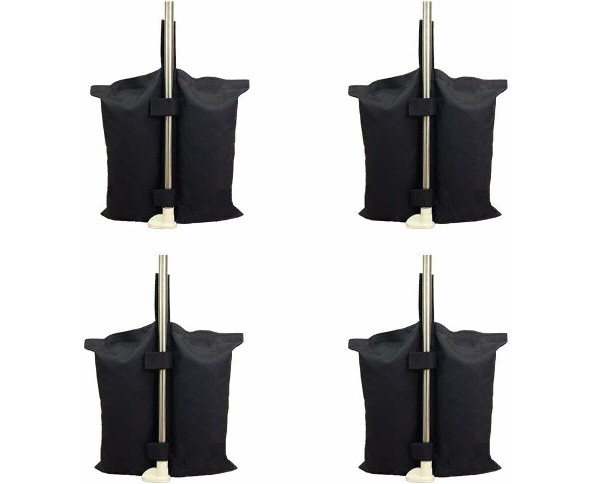 Пакеты для утяжеления (4 шт.), с двойной строчкой, для навесов и палаток, подходит для опор диаметром 15–50 мм, по 25–30 фунтов на уголок