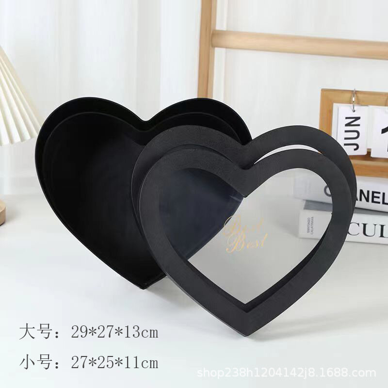 Водонепроницаемая подарочная коробка в форме сердца, набор кристаллических сердец, две подарочные коробки, цветы, фрукты, окно, роза, упаковка для сигарет, пустая коробка