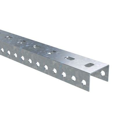 Профиль монтажный DKC L1000, П-образный, толщина 1.5 мм, алюминиевый конструкционный