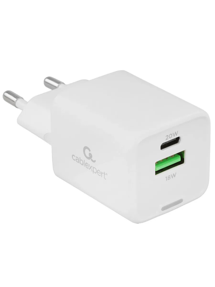 Зарядное устройство 20Вт GaN, 3А, QC4.0/PD 1xUSB MP3A-PC-61