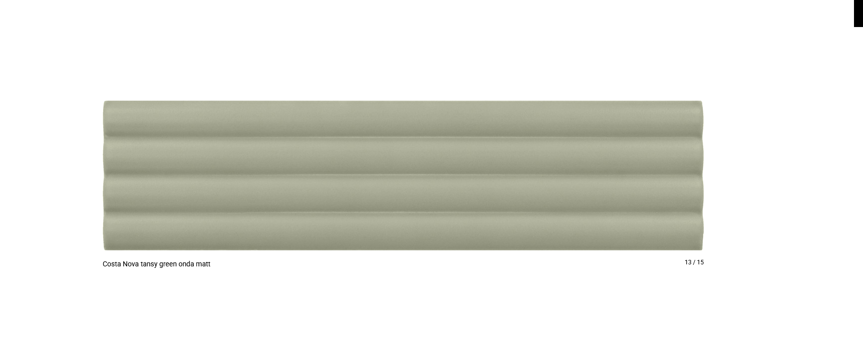 Плитка Equipe COSTA NOVA ONDA TANSY GREEN MATT 5x20см, 42шт (цена за 1 уп-0.42м2)