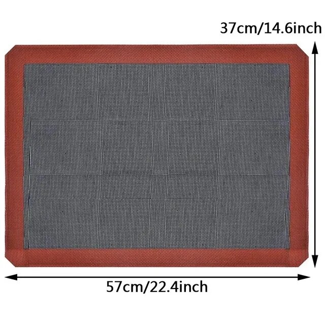 Многоразовый перфорированный силиконовый коврик для выпечки черный 1Pc, KT-004