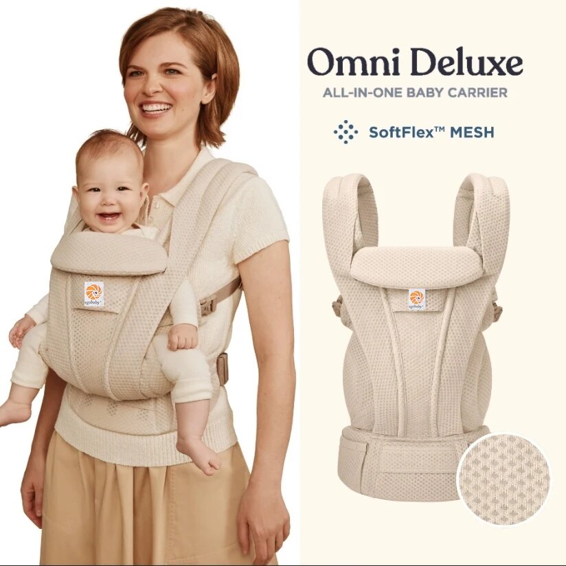 Переноска для новорожденных Ergobaby Omni Deluxe, бежевый Deluxe