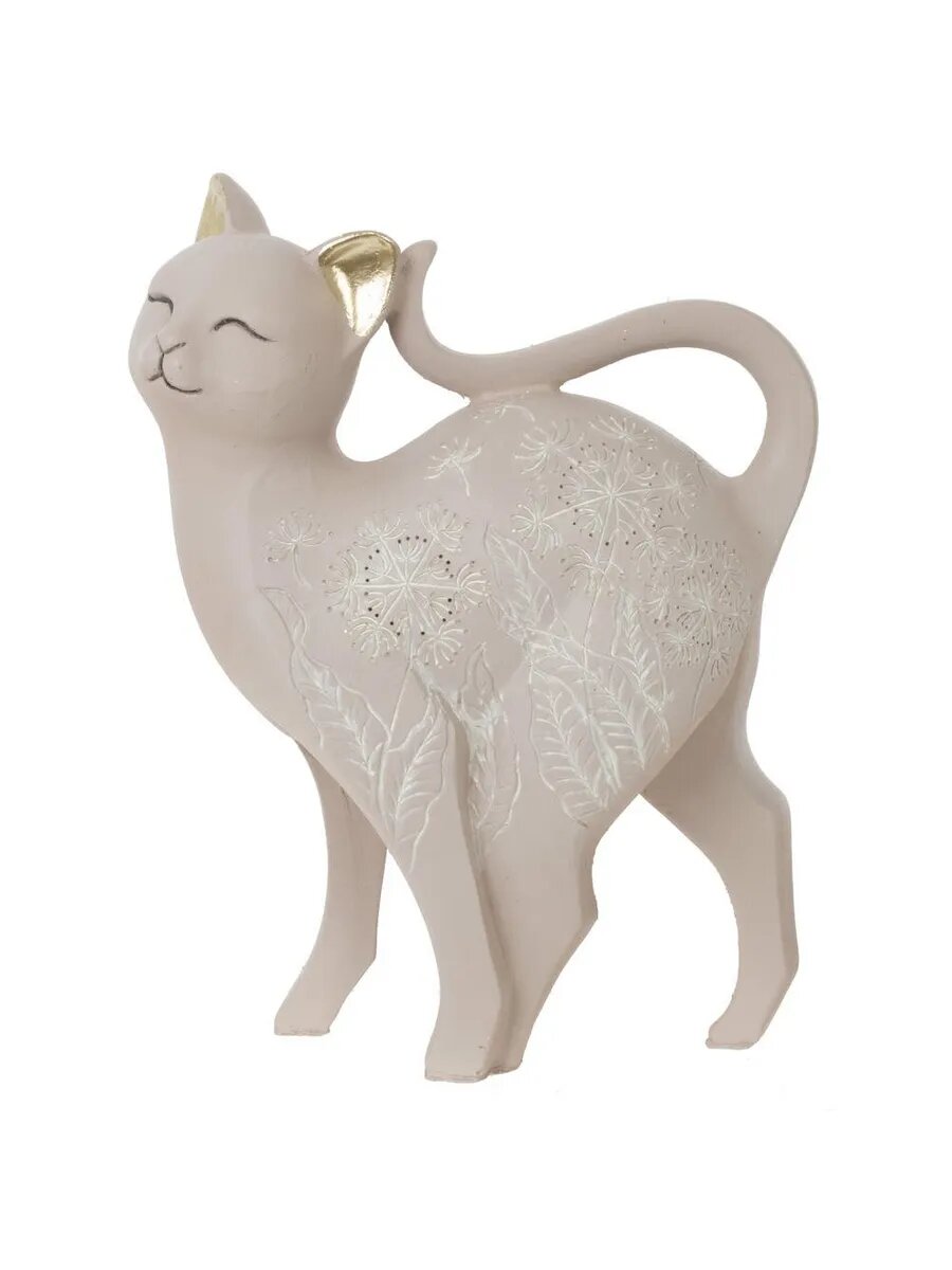 Фигурка декоративная Кошка, полимерная, 19 см