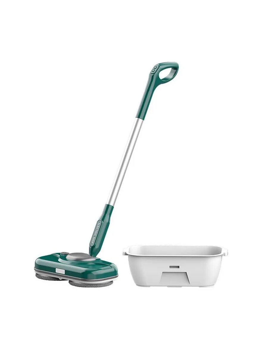 Беспроводная электрошвабра (Зеленый, с бочкой)