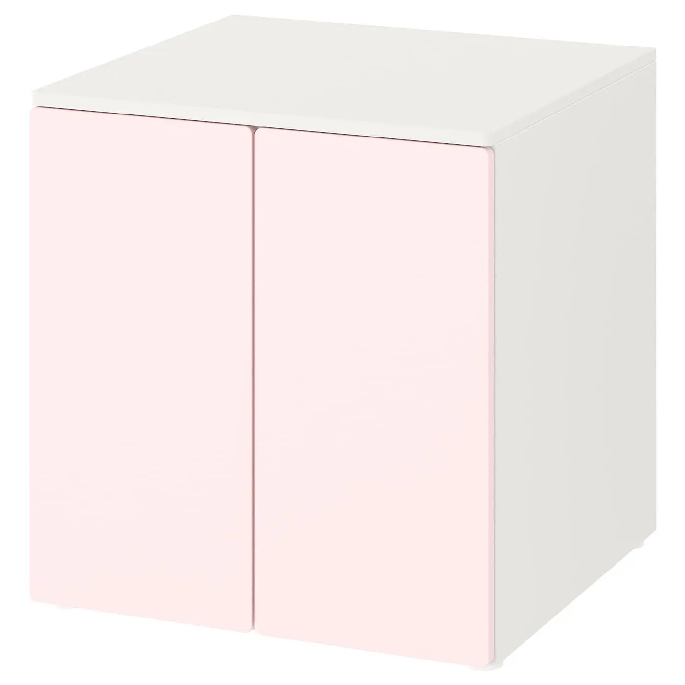 Шкаф SMÅSTAD / PLATSA, белый светло-розовый/с 1 полкой, 60x57x63 см