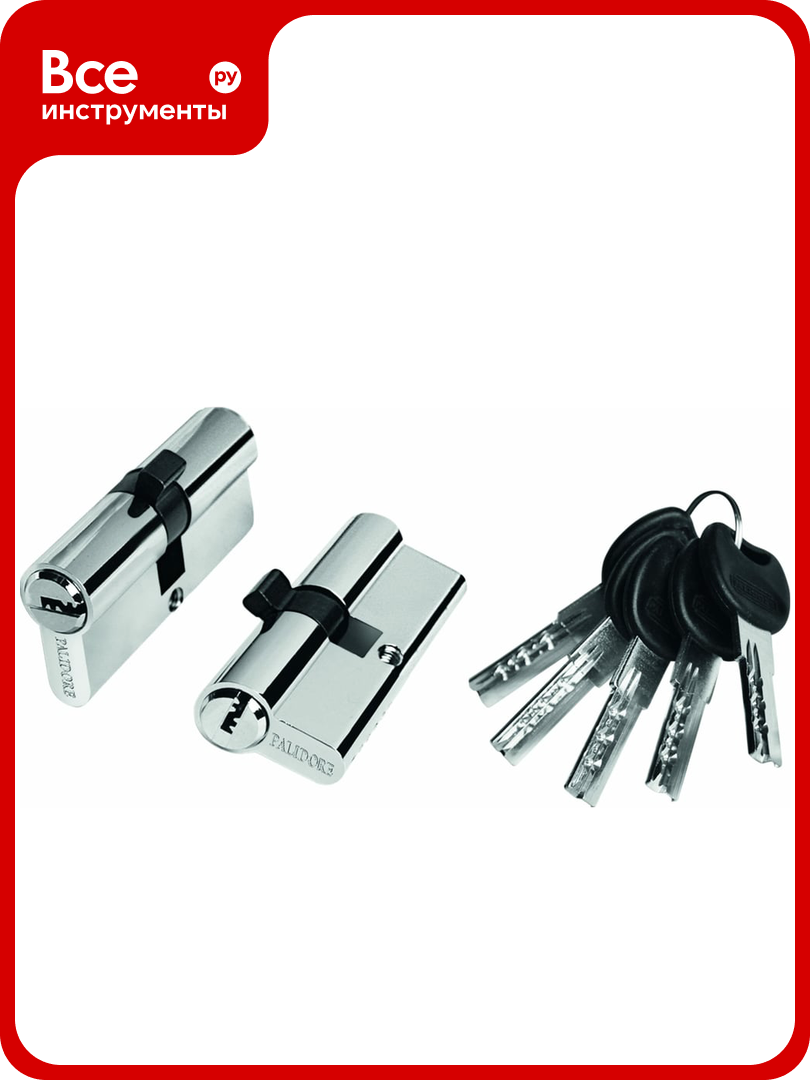 Цилиндр PALIDORE алюмин. А 70 PC (ключ/ключ, хром блестящий) TURDUS 98760953