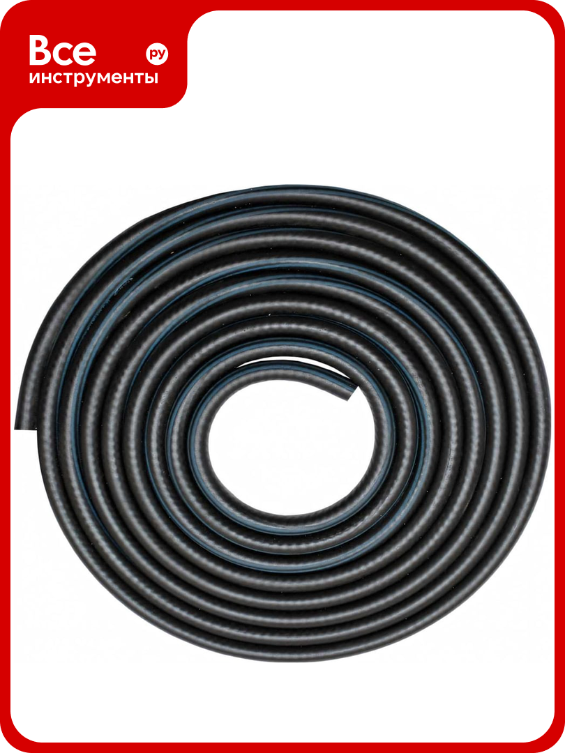 Рукав кислородный черный с синей полосой 9 мм, 3 кл, бухта 50 м ВРТ DK.1163.01702, из медицинского поливинилхлорида