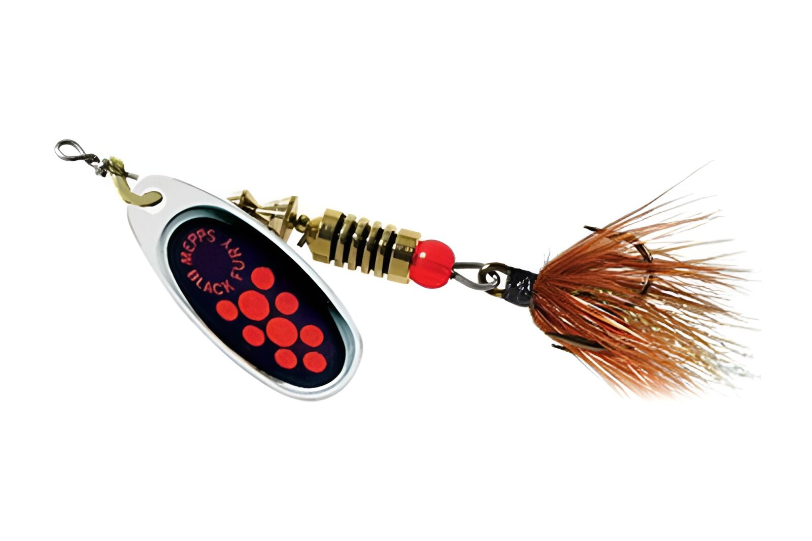 Блесна вращающаяся Mepps BLACK FURY MOUCHE, 1, SILVER/Orange, 5 шт.