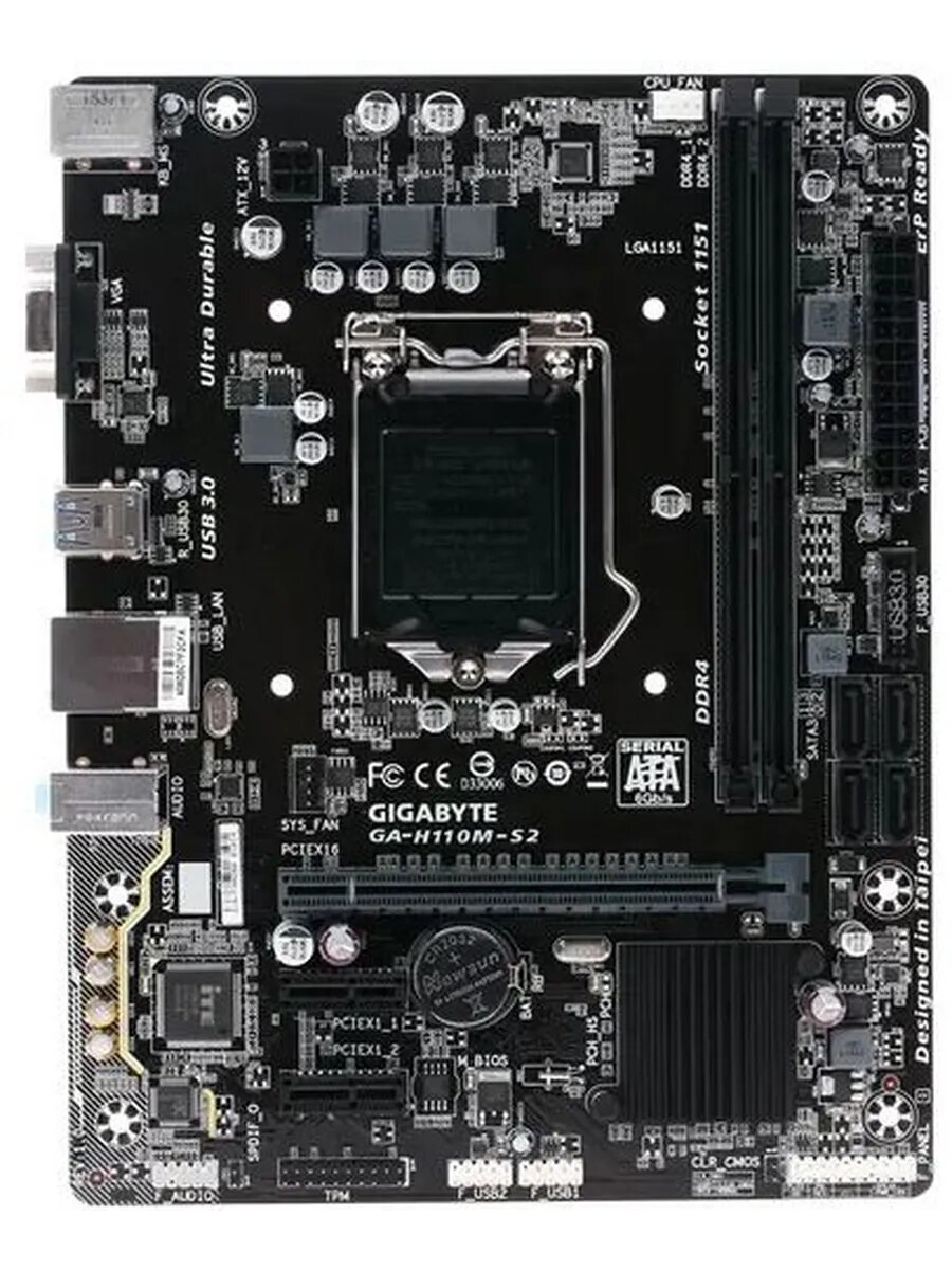 Материнская плата GA-H110M-S2 - LGA 1151, DDR4