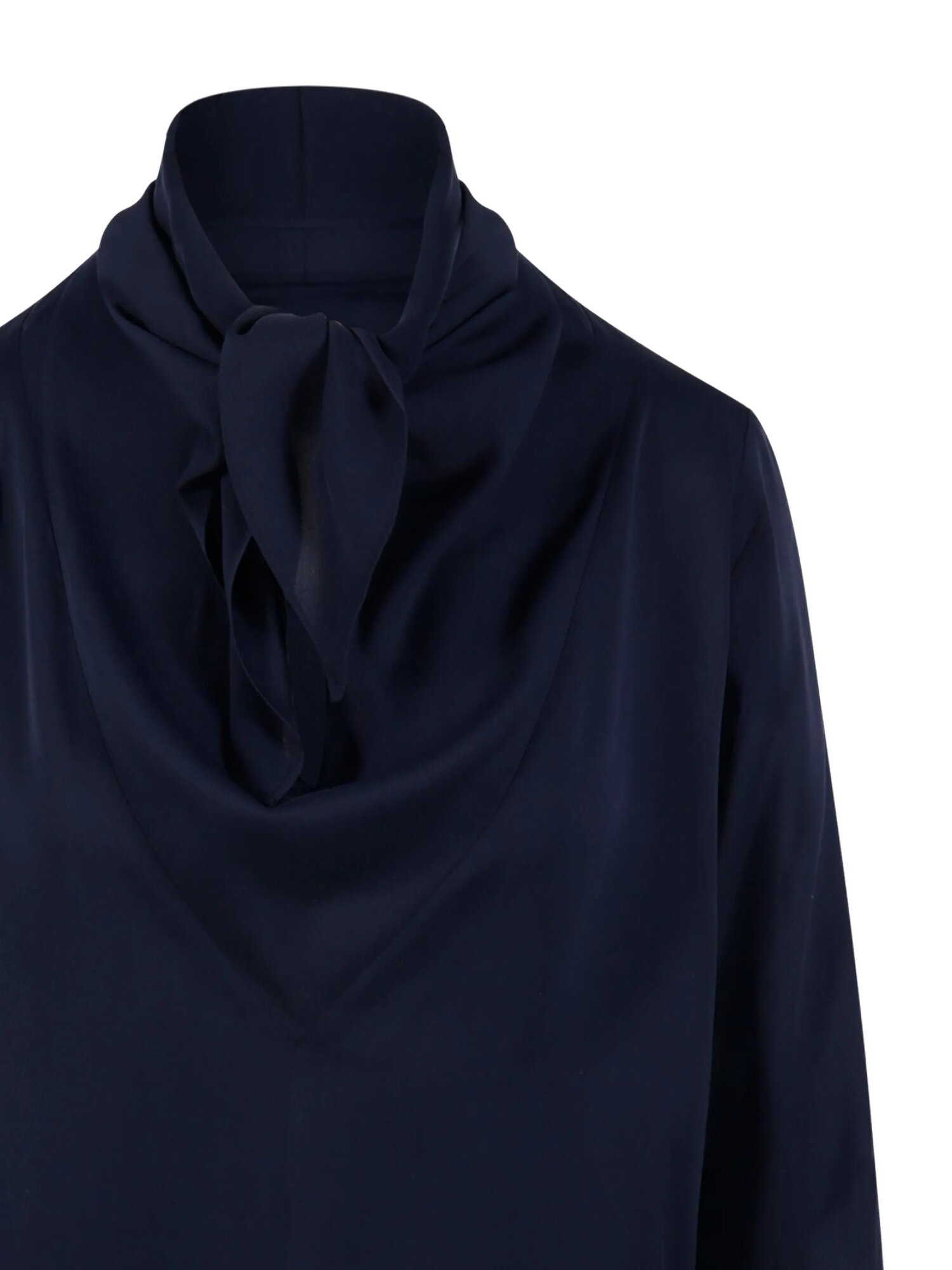 Блуза Max Mara Tie-neck blouse, размер 44, blue — фото 1