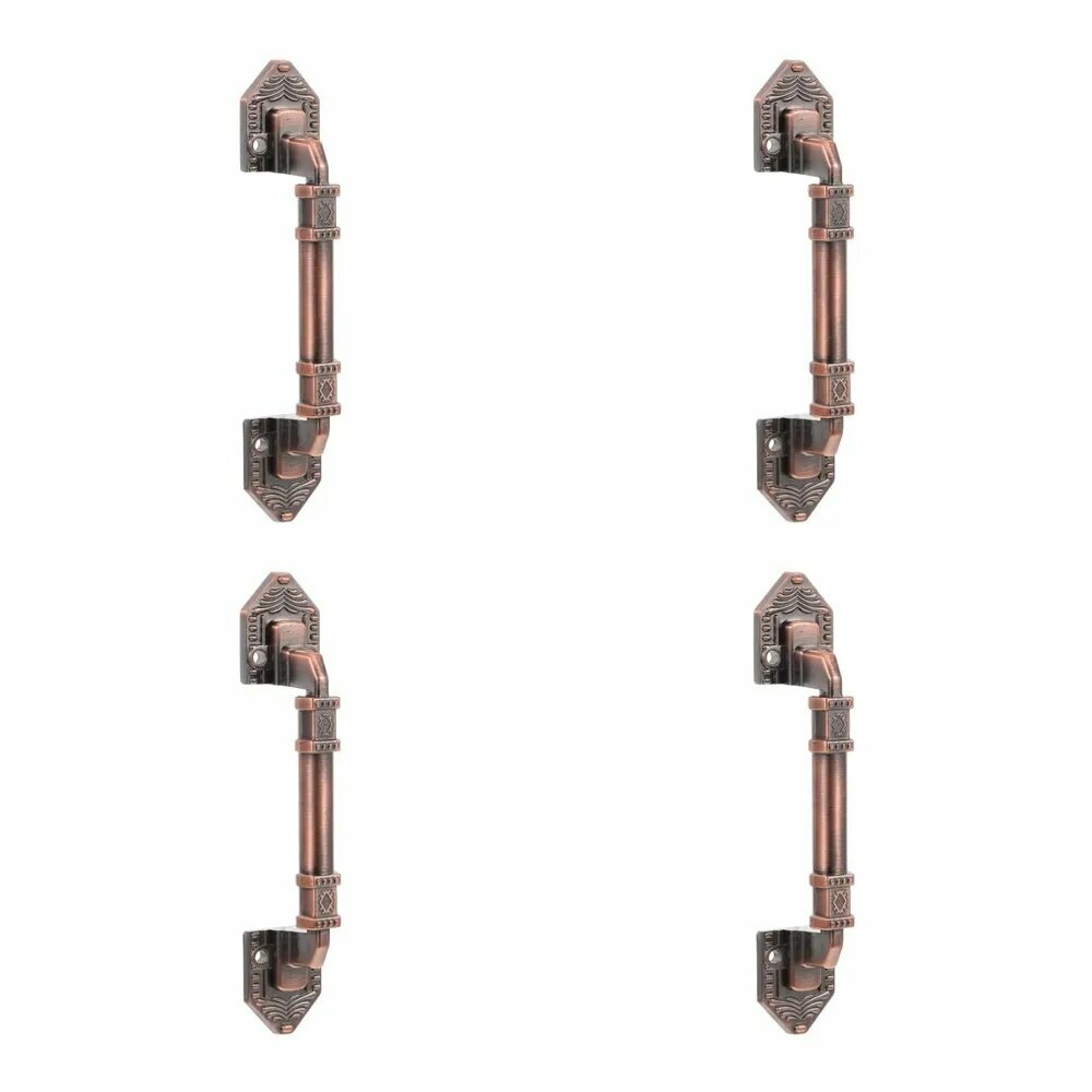 Набор из 4 винтажных дверных ручек из алюминиевого сплава для шкафов и деревянных дверей
