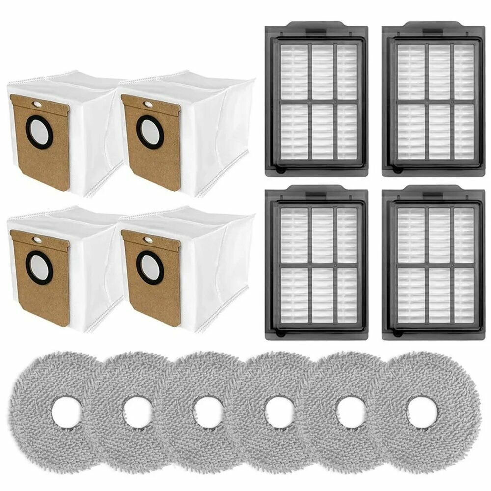 Аксессуары для робота-пылесоса Deerma X70 / Deerma DEM-X70: фильтр, пылесборник, салфетка для уборки.