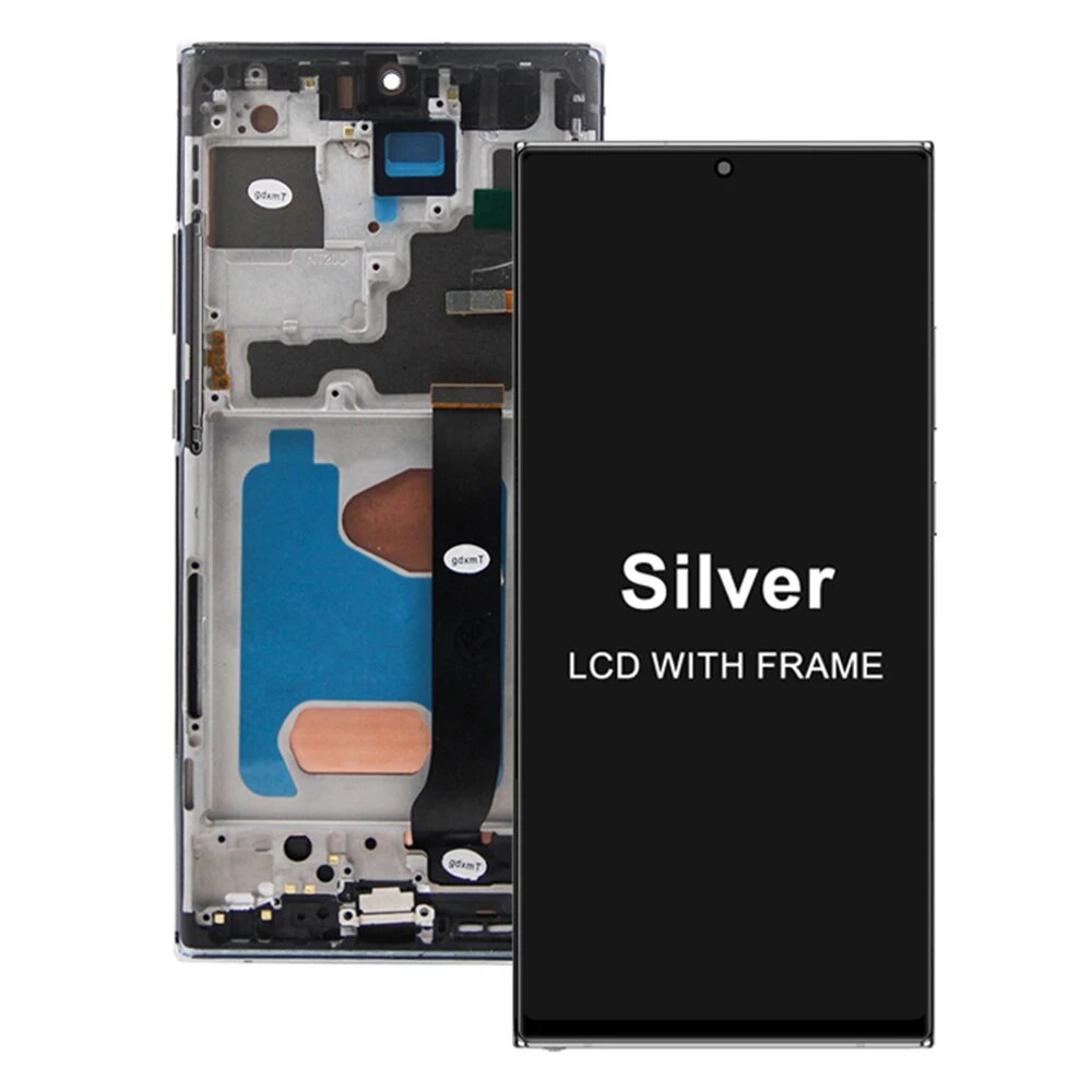 OLED ЖК-дисплей с рамкой для SAMSUNG Note 20 Ultra LCD N985 N985F, сменный TFT Silver Frame