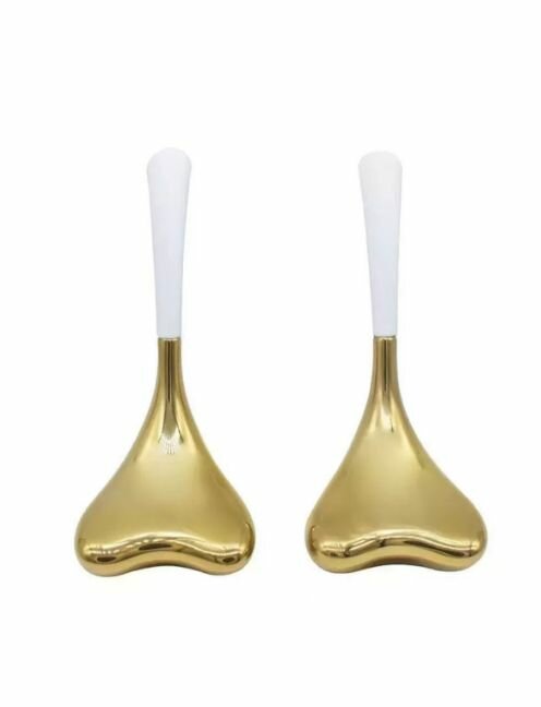 Охлаждающий массажер 2 шт Ледяной массажер для лица "Вороний хвост" с замораживающей жидкостью