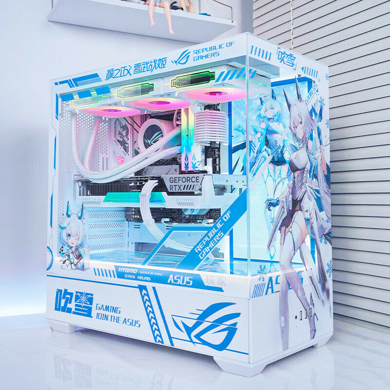 ROG, комната с видом на белое море, полная машина 14600kf/5070/5070ti/5080, сборка видеокарты, компьютер, хост, настольный компьютер, совместная конфигурация хоста ROG Fubuki, одна конфигурация