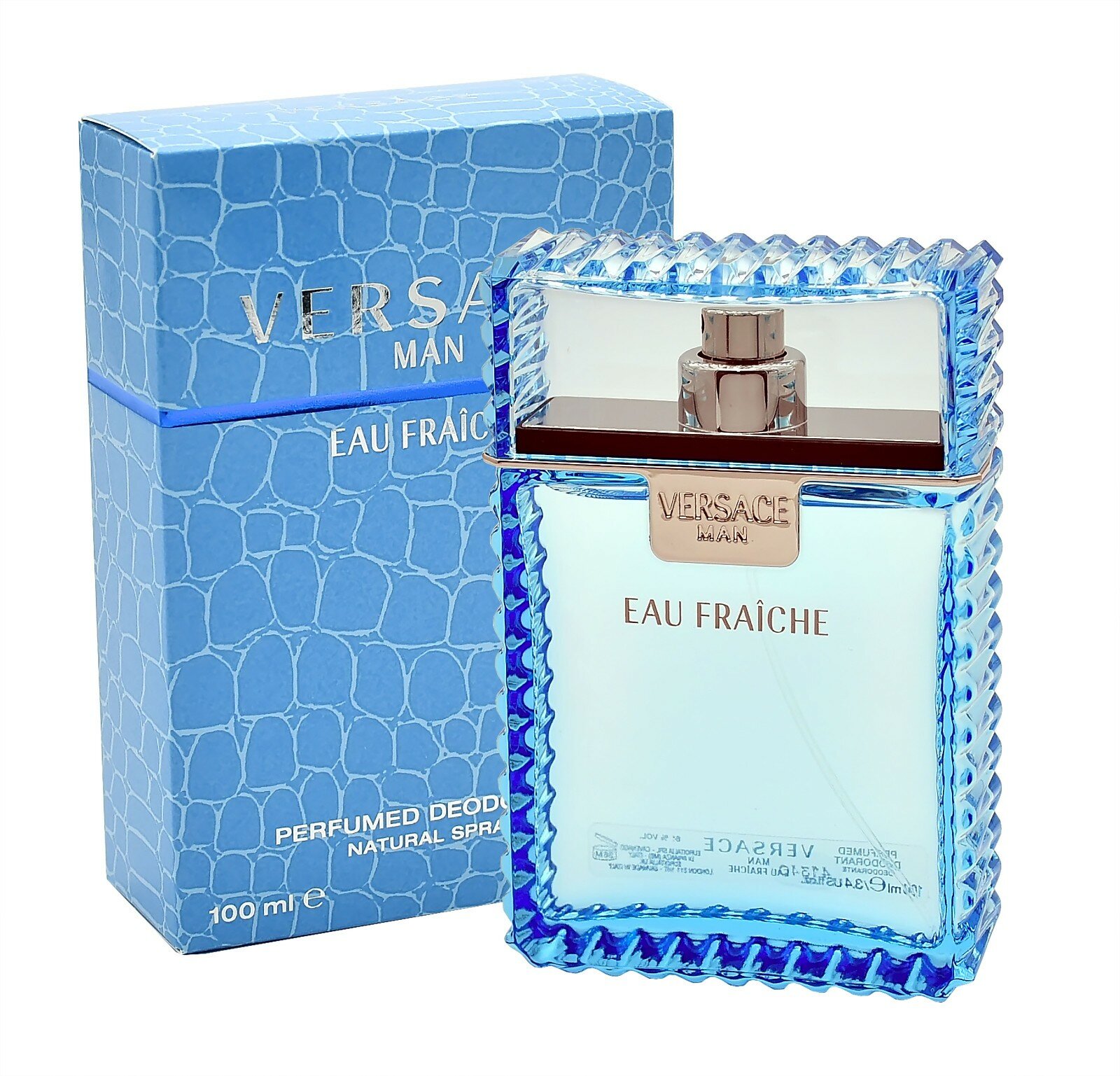 Дезодорант-спрей Versace "Man Eau Fraiche", мужской, 100мл, древесно-водяной аромат