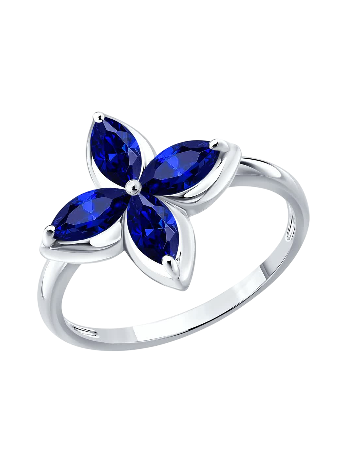 Кольцо, белое золото, 585 проба, родирование