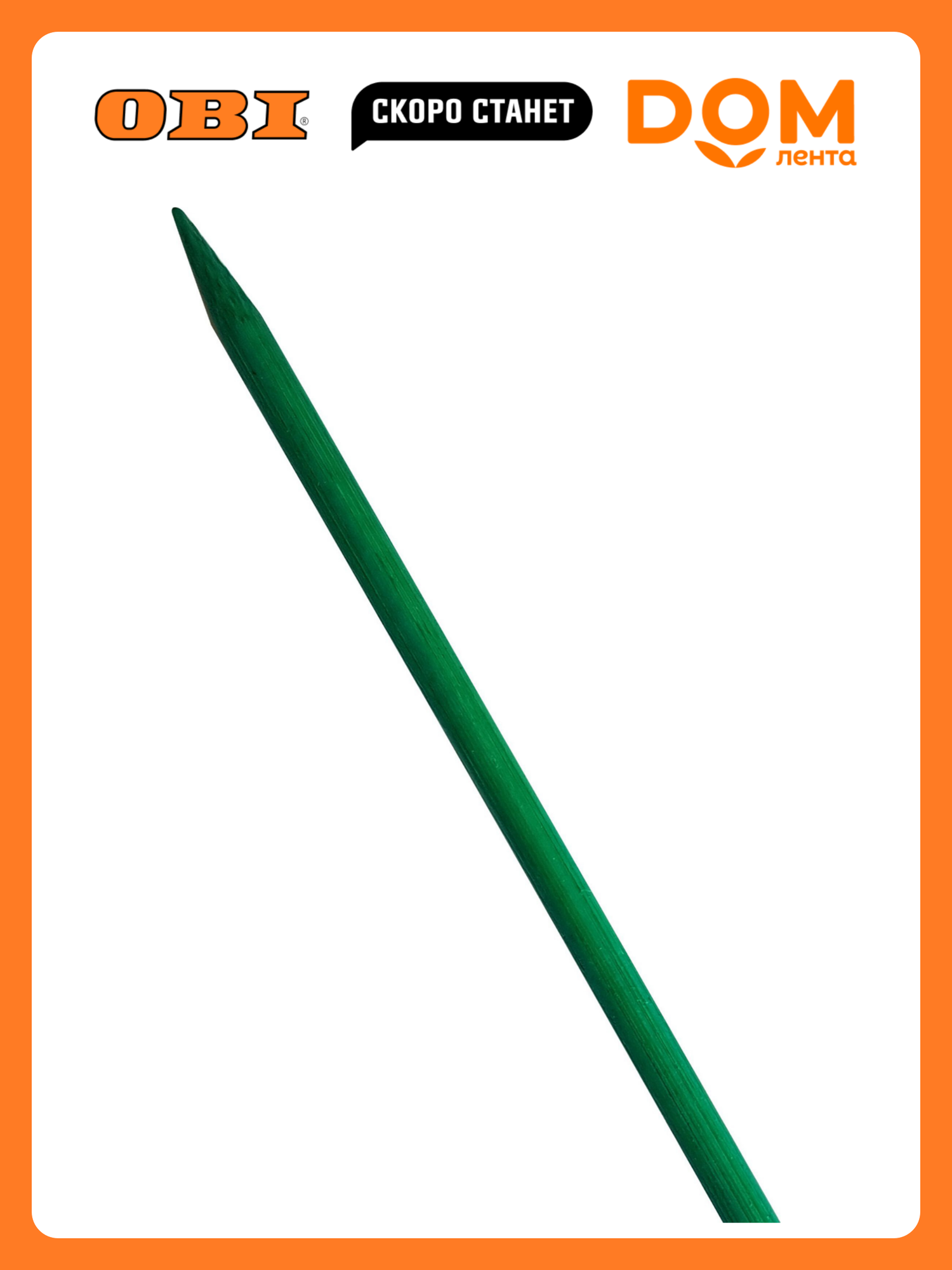 Опоры для растений GARDEN SHOW H60, бамбуковые, зеленые, 12шт