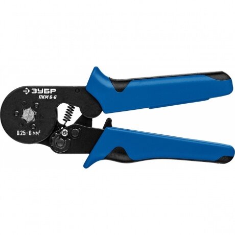 Пресс-клещи мультидиапазонные ЗУБР ПКМ-6, 0.25 - 6 мм2, Профессионал (22654)