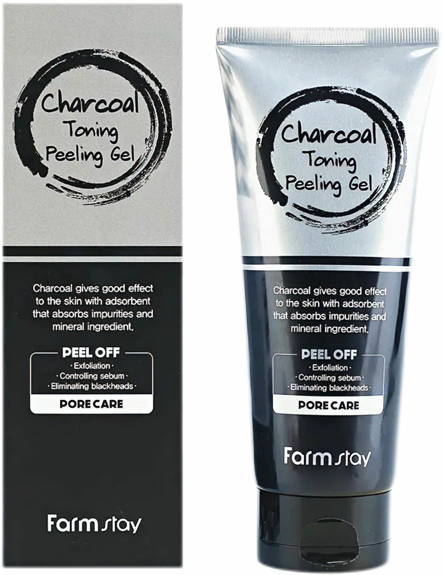 Пилинг-гель для лица с экстрактом древесного угля Charcoal Toning Peeling Gel