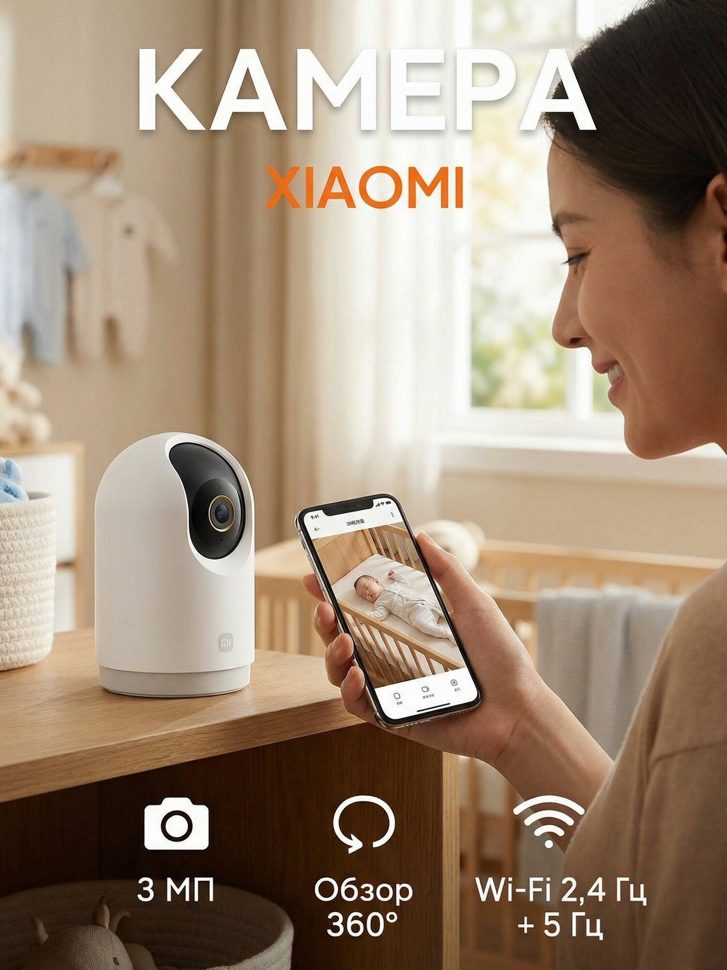 IP-камера Xiaomi Mi 360° Home Security Camera 3 Pro MJSXJ16CM CN