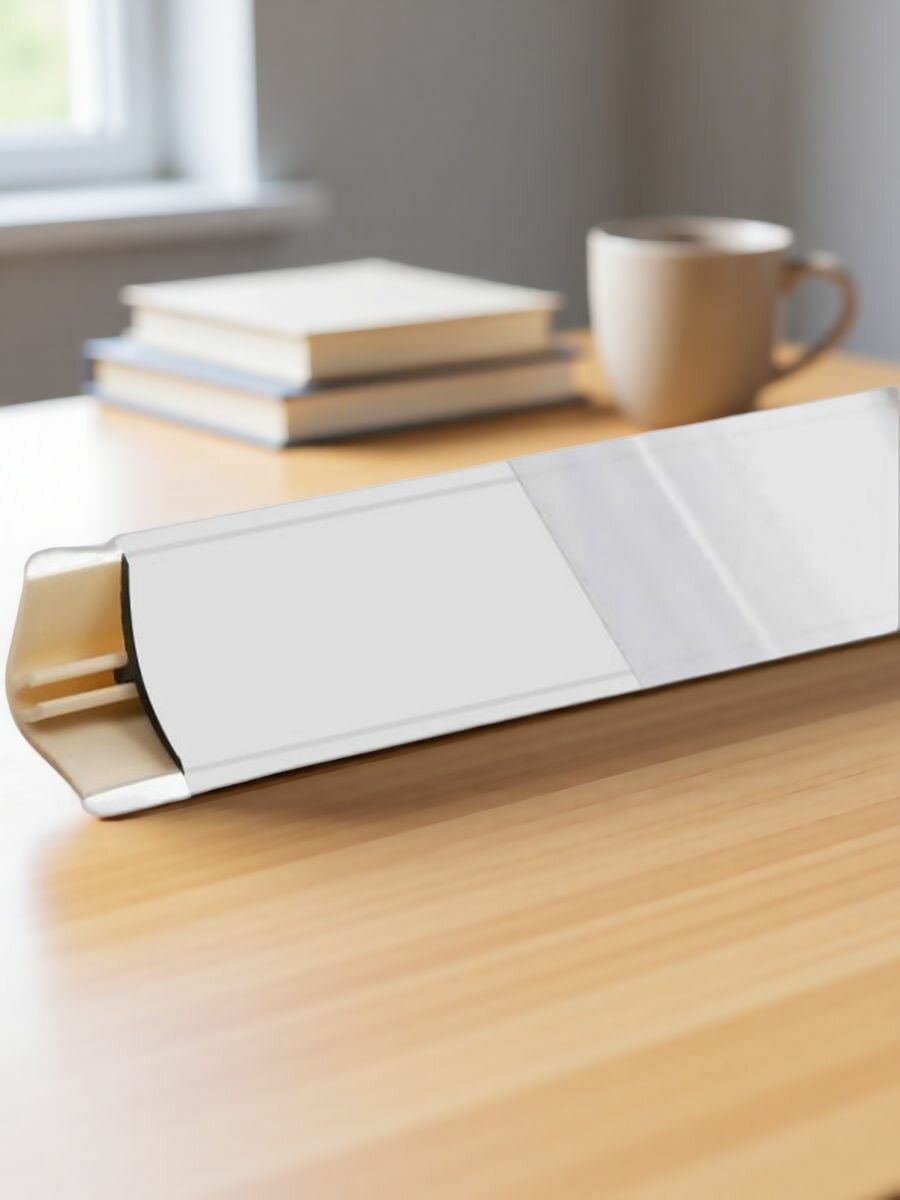 Плинтус для столешницы Korner LB15 с кабель-каналом мягкий край 15х15x3000 мм ПВХ, Белый