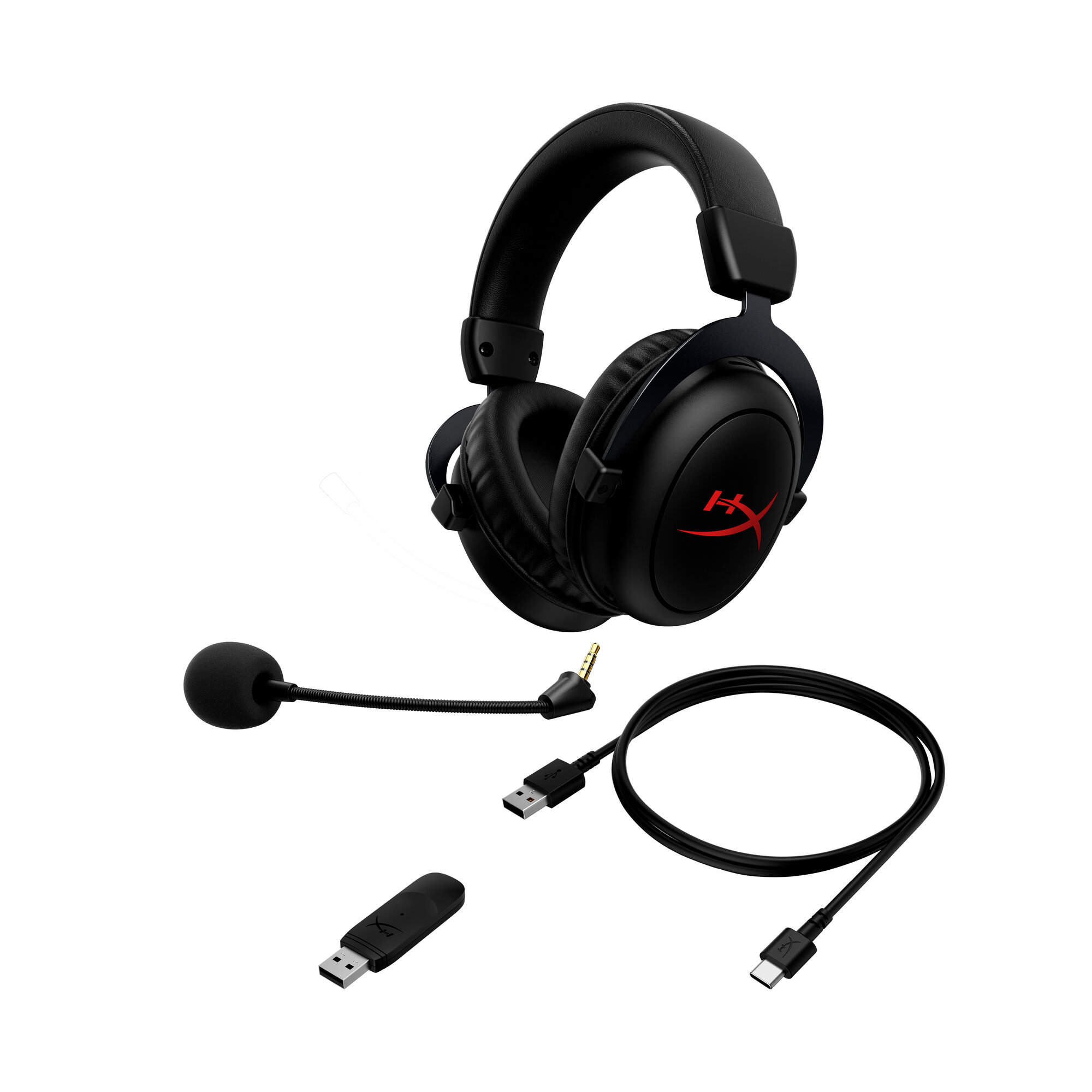 Игровые наушники HYPERX Cloud Ⅱ Cyclone 2, черные и красные, с звуковой картой, полноразмерные, с оригинальным рюкзаком