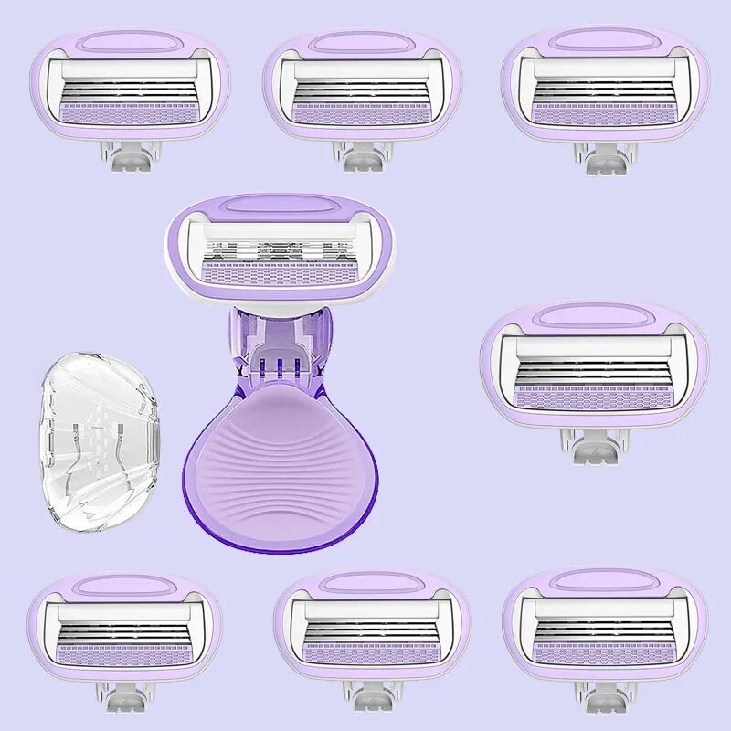 Женский станок для бритья с четырьмя лезвиями, фиолетового цвета - для женщин