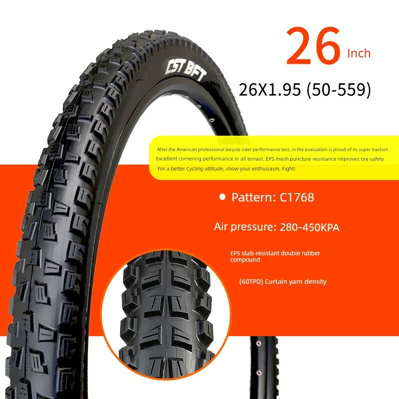 Велосипедные покрышки CST Zhengxin C1768 для бездорожья, стальные, внутренние и внешние, 27.5X1.95/2.1/2.4,
