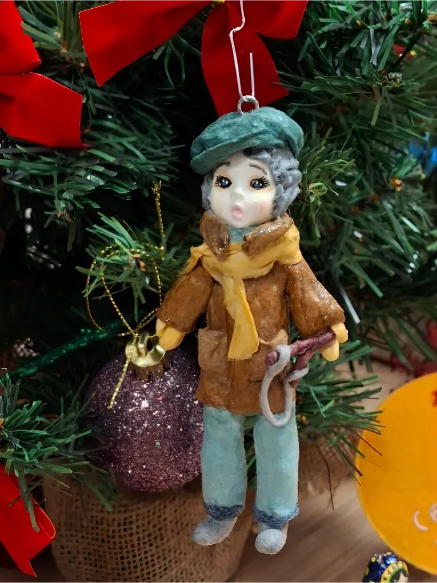 Ватная игрушка "Мальчик с рогаткой"