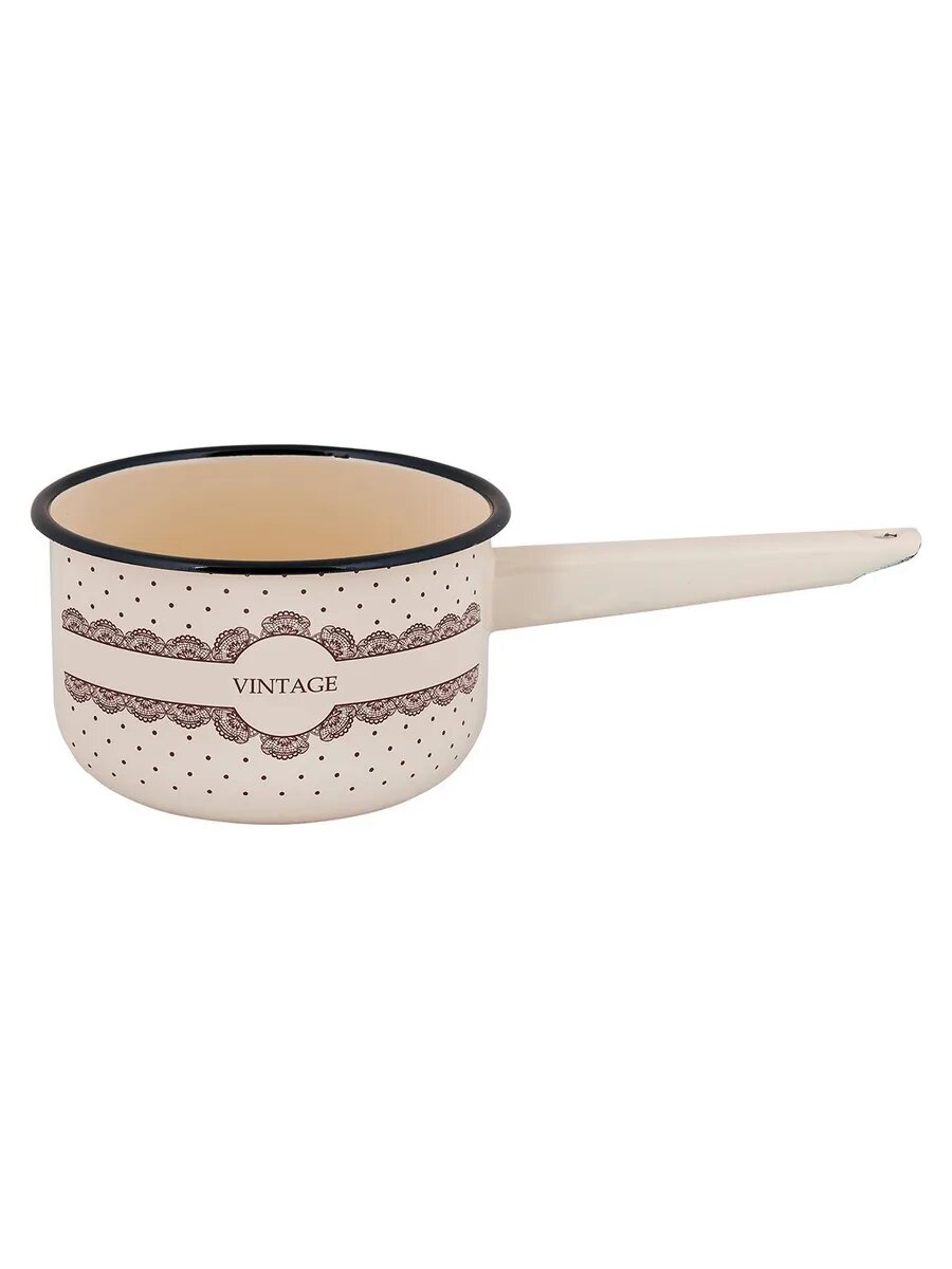 Ковш Appetite "Vintage", эмалированный, для кухни, с ручкой, 1.5 л