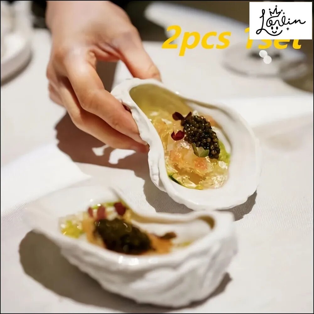 Набор тарелок "устрица" 12.5 см 2 шт белый