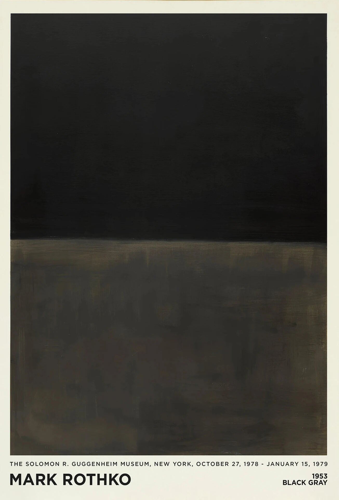 Печать картины Марк Ротко, Черный, 50x70 см, by-3