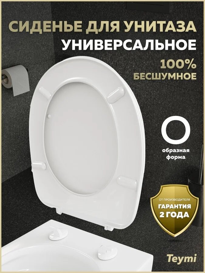 Крышка-сиденье Teymi Demi Real PP S49910 матовое белое