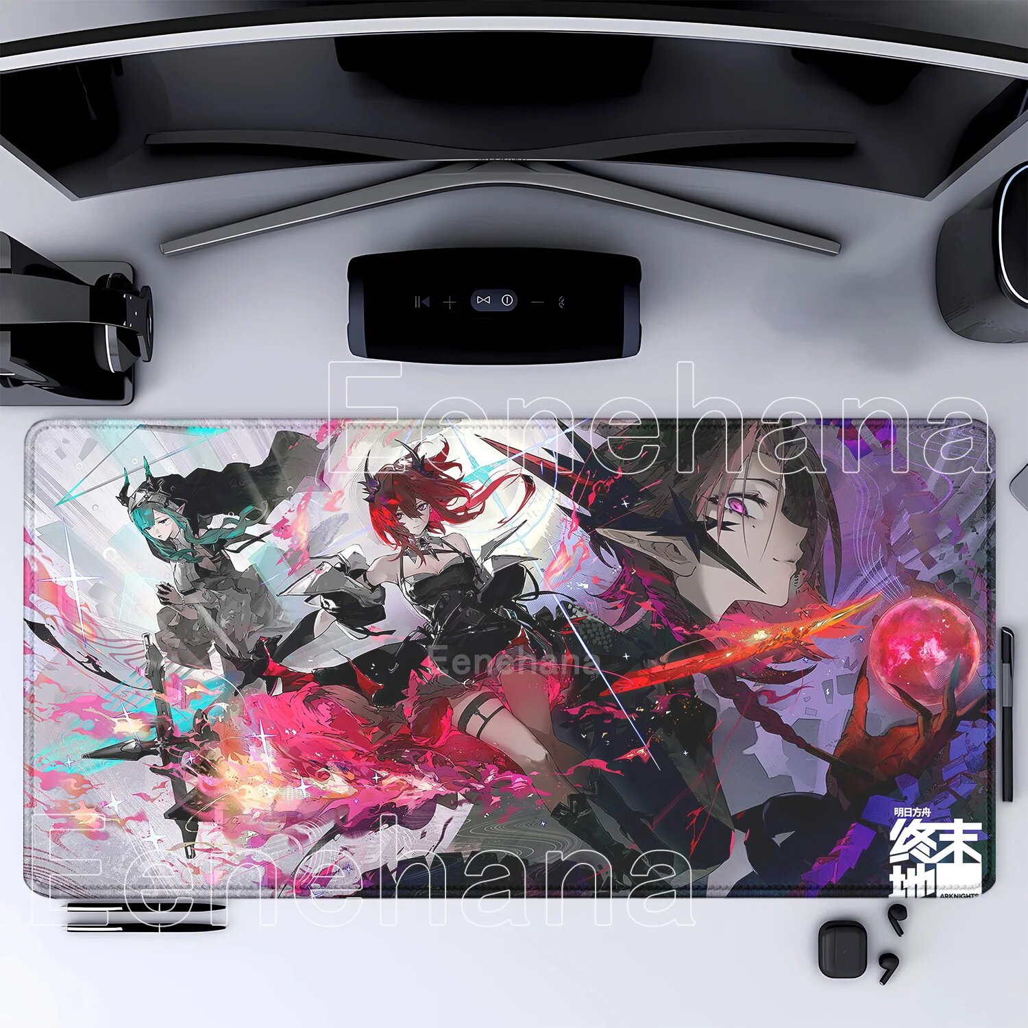 Arknights Endfield Yvonne Коврик для мыши резиновый 900x400 см LockEdge500x1000x2mm, Yvonne 8