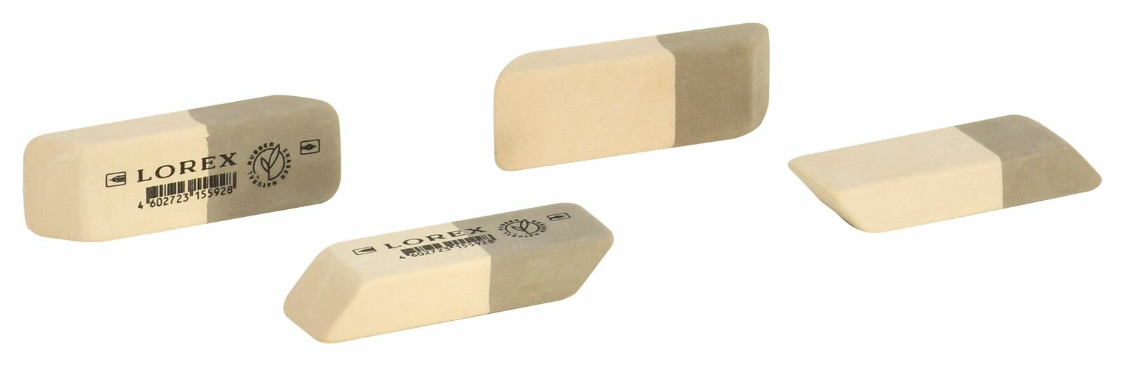 Ластик LOREX "ECO GREEN NATURE", каучук, прямоугольный, 42x14x8 мм 1 шт