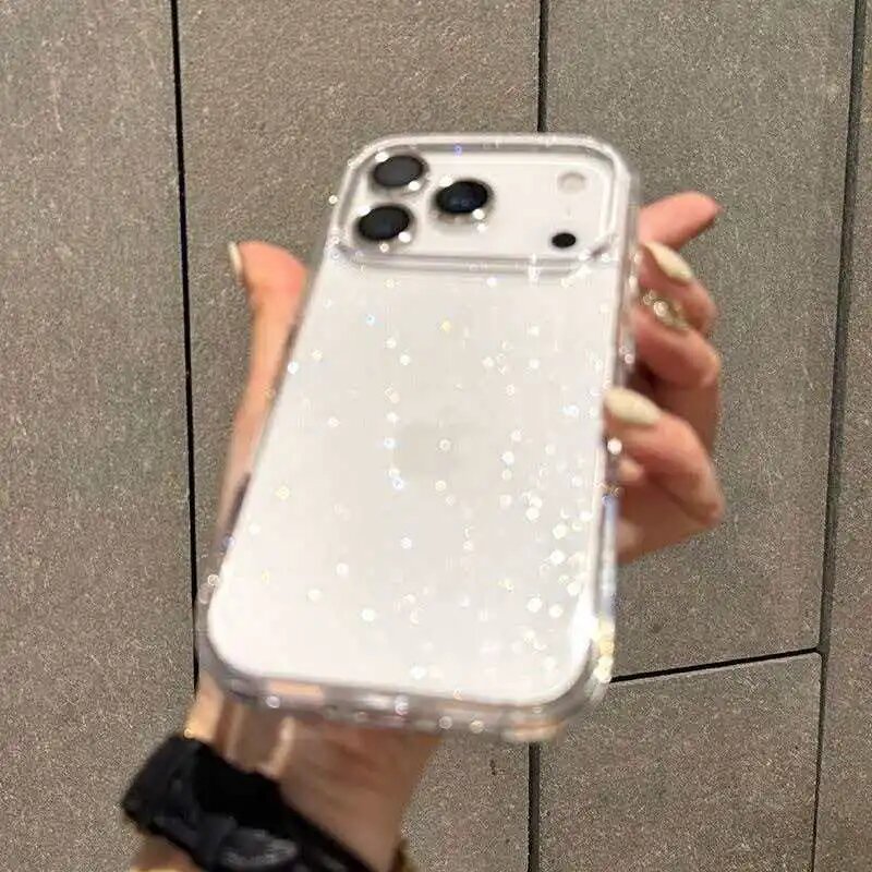 Прозрачный чехол с блестками для iPhone 8 Plus