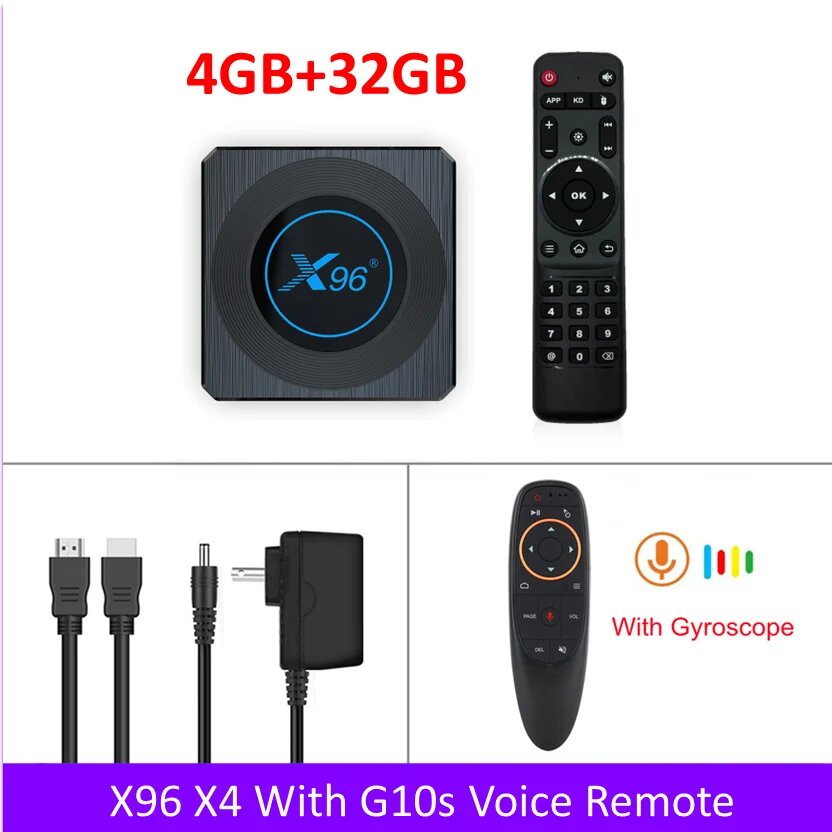 X96 X4 Android ТВ-приставка 4GB 32GB G10s