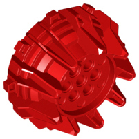 Wheel Hard Plastic with Small Cleats and Flanges, 64712 Red U