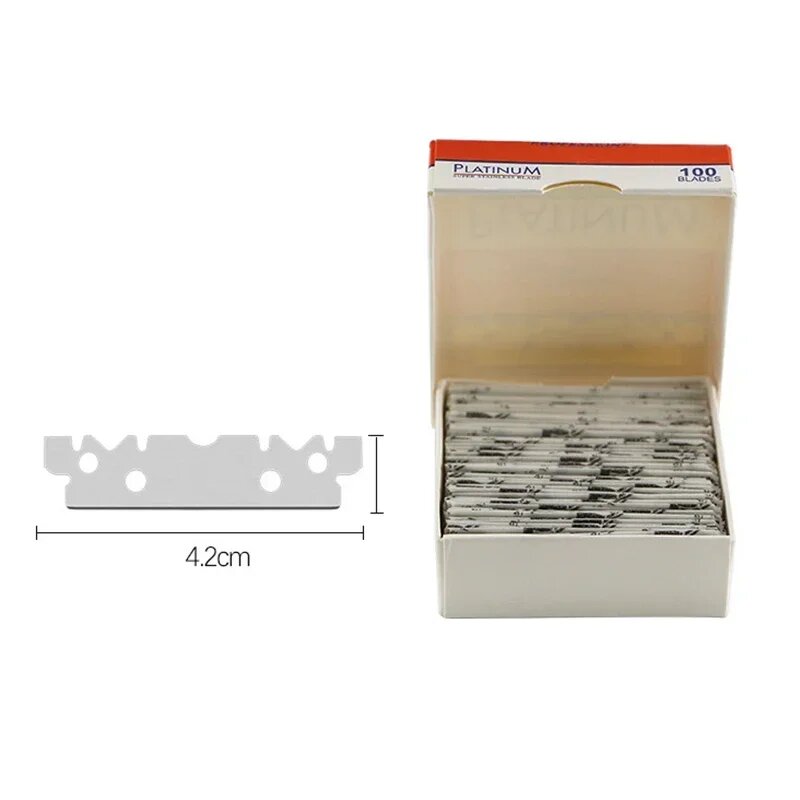 Лезвия для бритвы из нержавеющей стали, 100 шт.