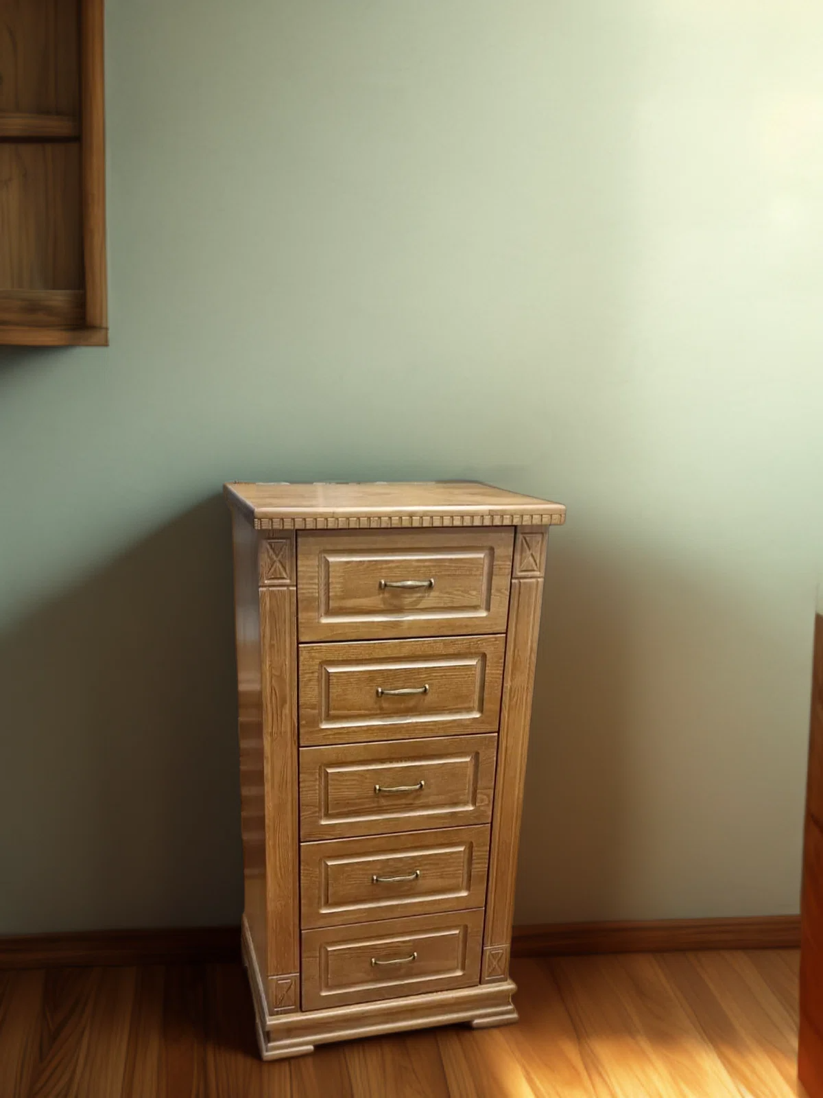 Комод Верди 017, массив сосны, 5 ящиков, 60×45×120см, ММК-Древ