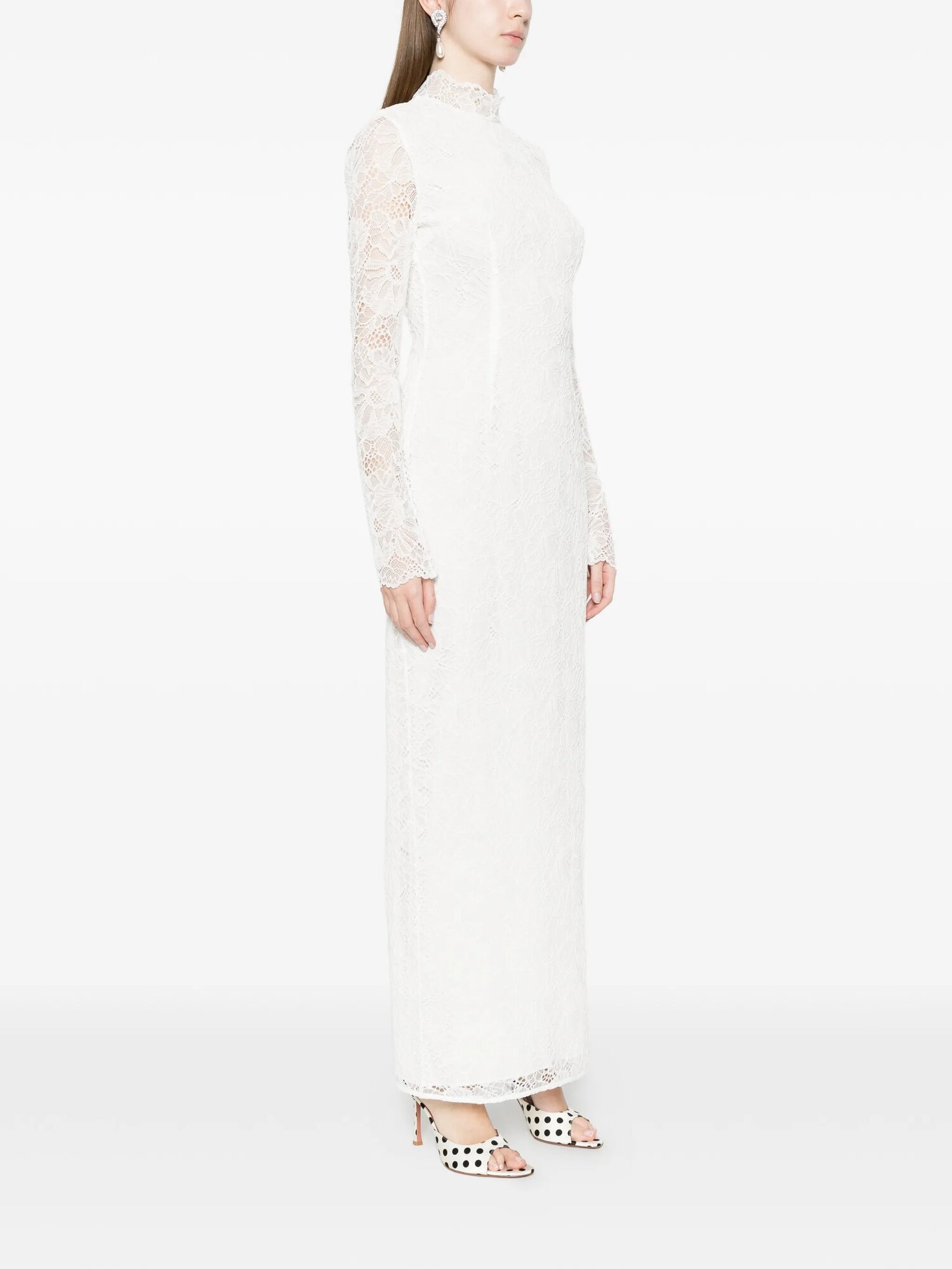 Платье ROTATE Lace maxi dress, размер 38, white — фото 1