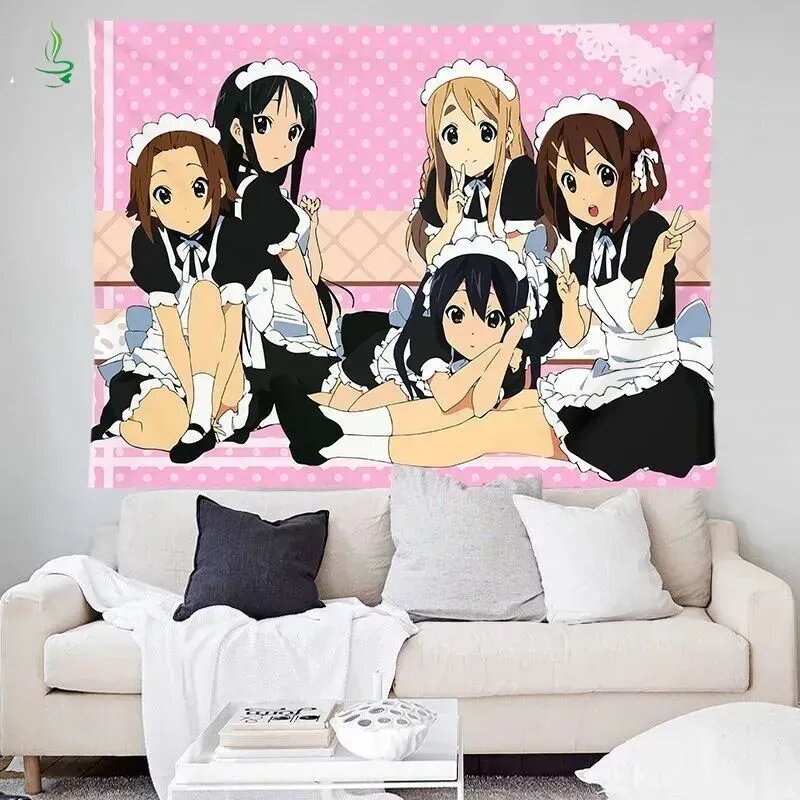 Гобелен аниме K-ON! (Клуб легкой музыки) на стену, 98х68 см, для декора комнаты, на подарок