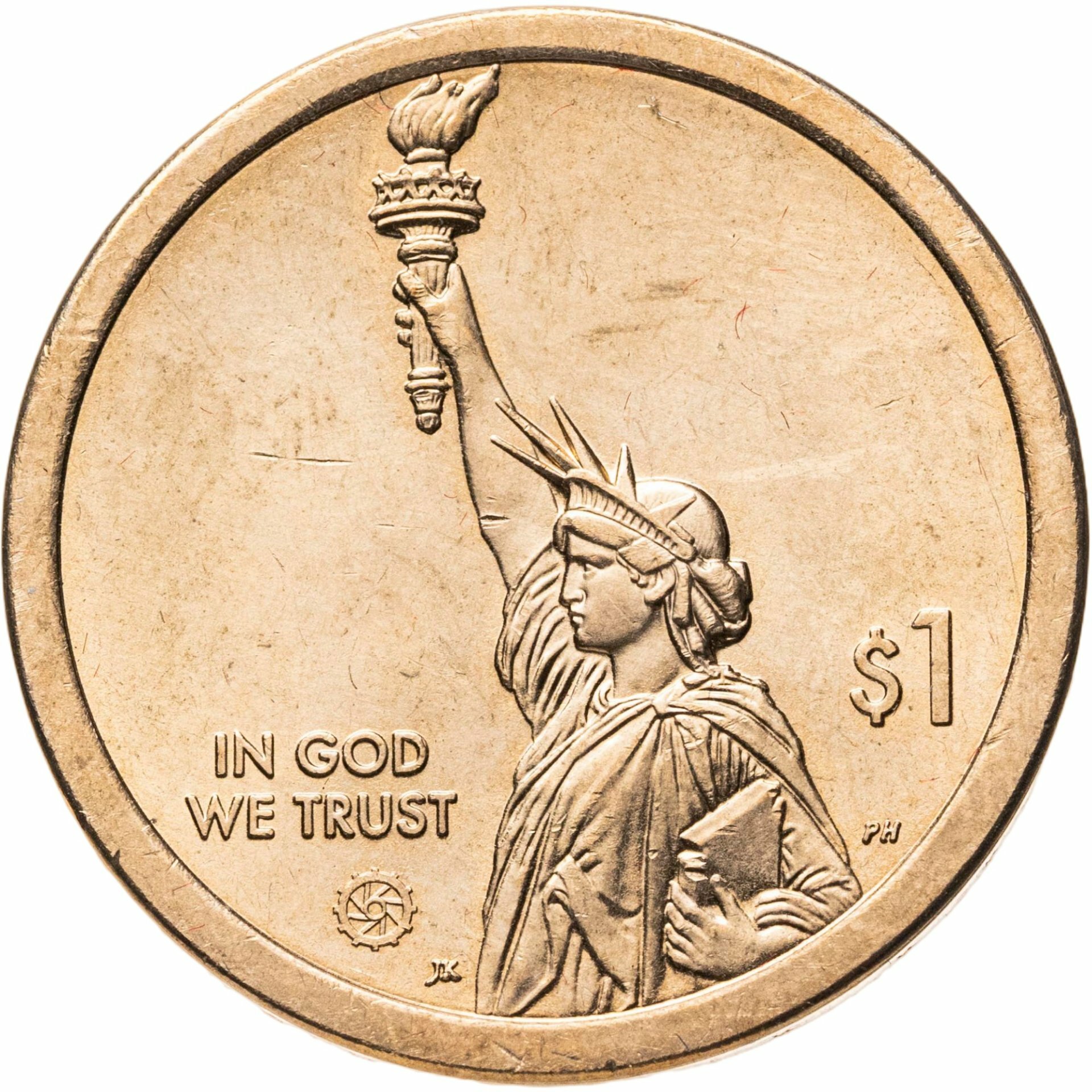США 1 доллар 2021 D Американские инновации - Первый государственный университет Северная Каролина, Медь, в сохранности AU