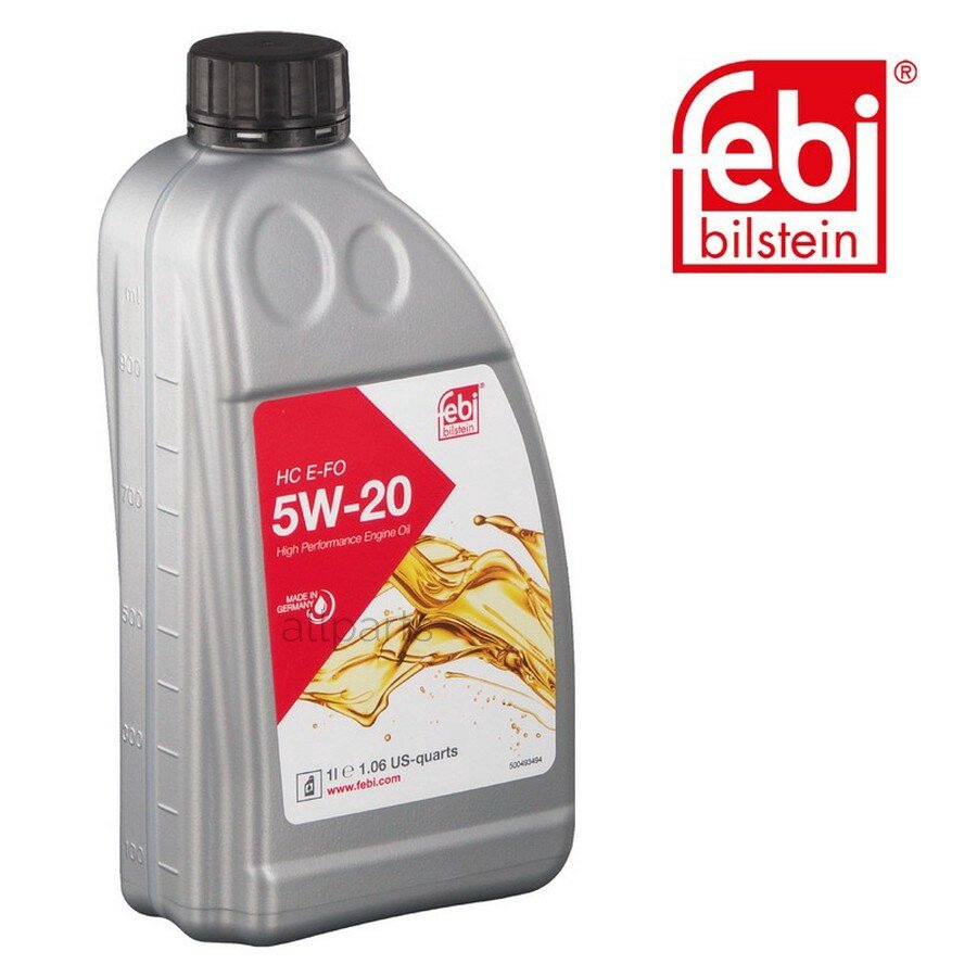FEBI 108350 Масло моторное синтетическое HC E-FO 5W20 SN, C5, GF-5 1л