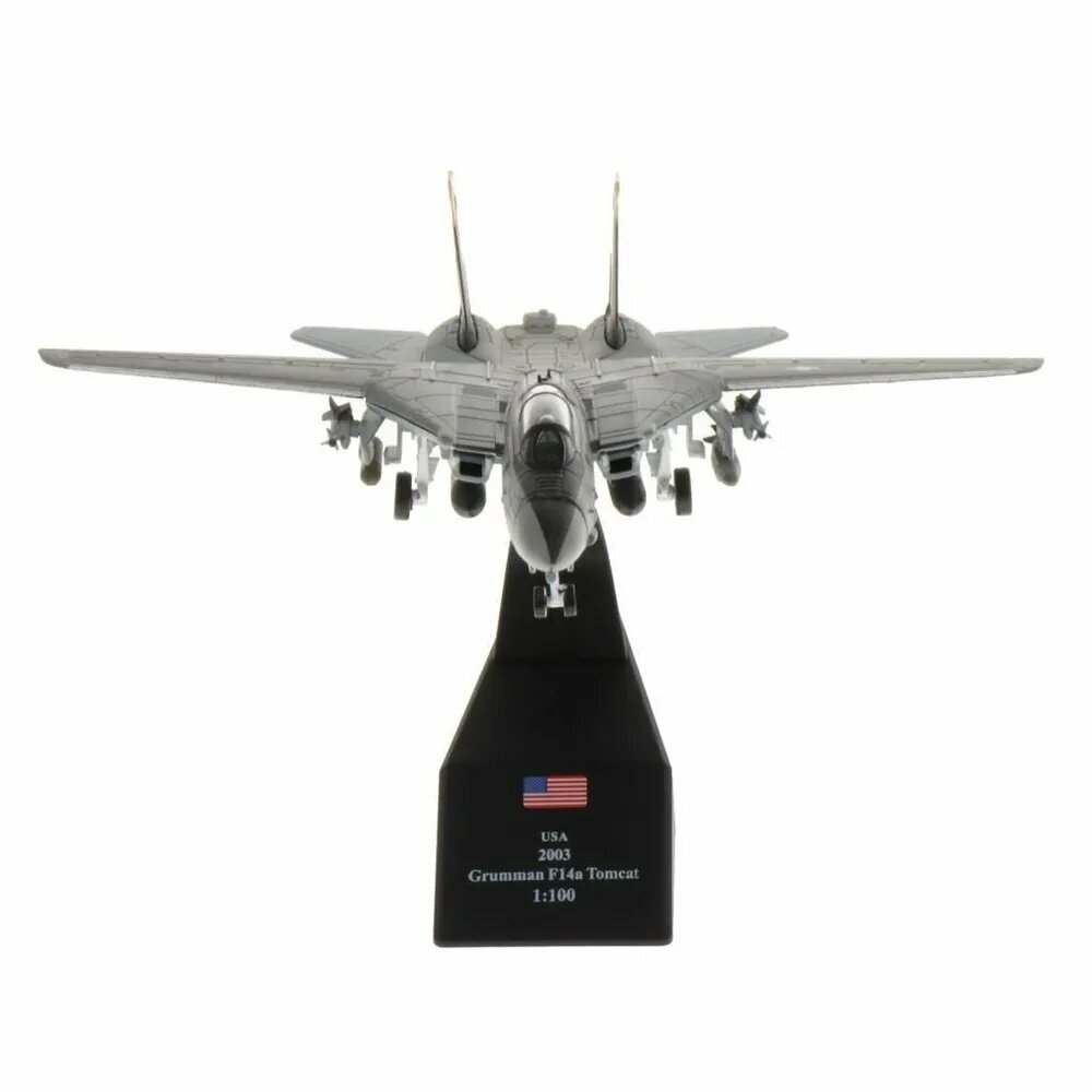 Модель истребителя F-14 Tomcat в масштабе 1:100 из сплава, коллекционная игрушка-самолет для дома