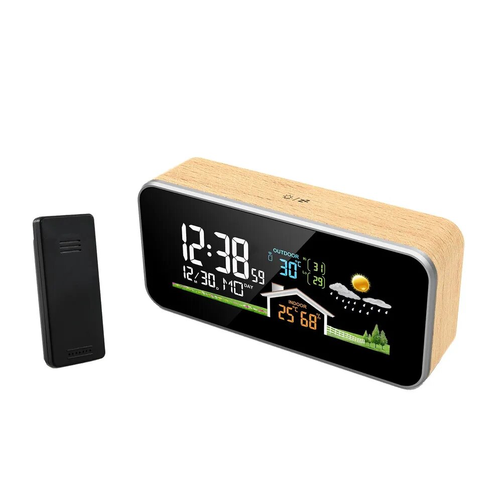 Work Park Погодная станция с USB и будильником, измеряет температуру и влажность