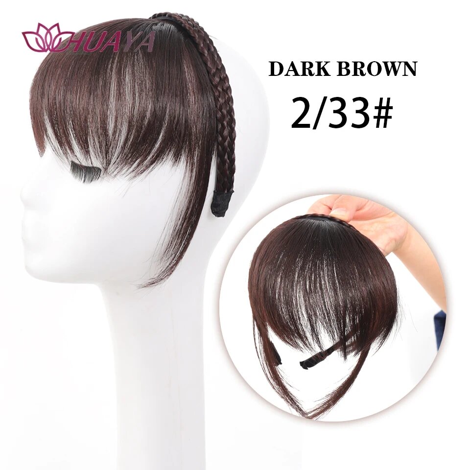 Синтетический парик с челкой и косами 2-33