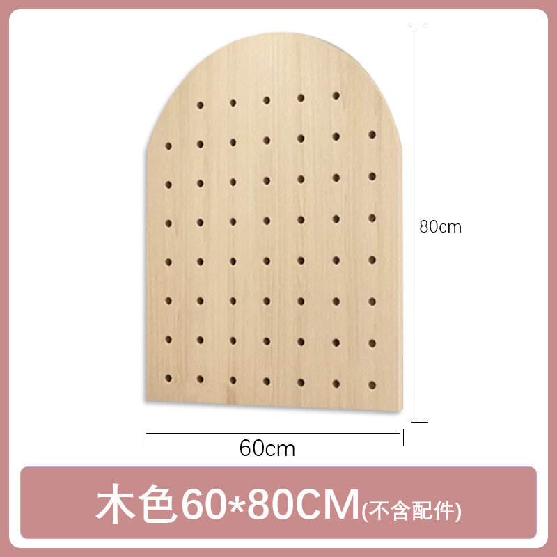 Перфорированная доска из массива дерева для размещения за дверью, настенная полка для хранения в прихожей, фоновая стена для детского стола, перфорированная подвесная доска в форме облака, перегородка.